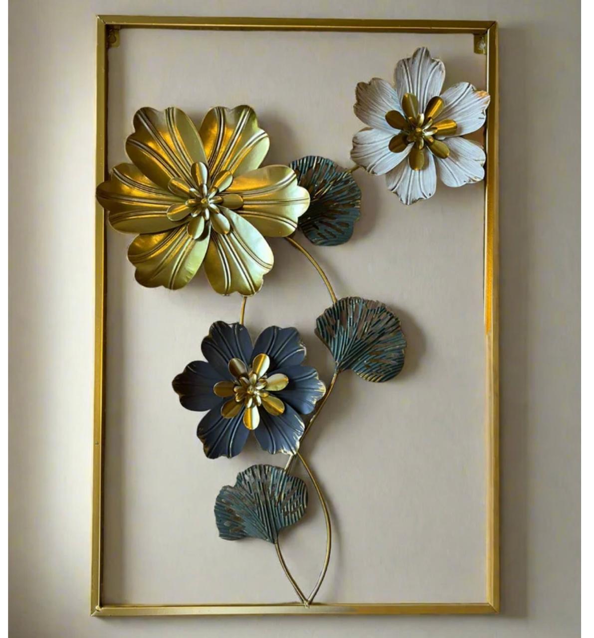 Imported Premium Quality Metal Flower Frame – Elegant Decorative Wall ...