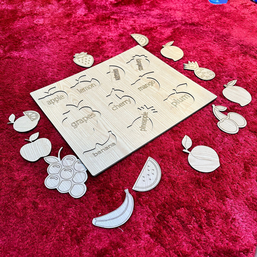 Kids Cognitive Learning Board puzzle Shape/Fruits/vegetables toys ...