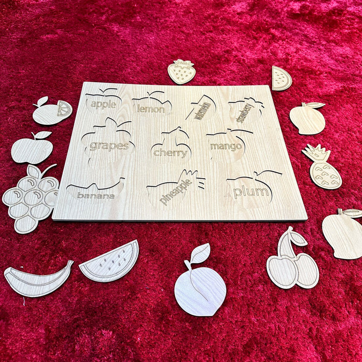 Kids Cognitive Learning Board puzzle Shape/Fruits/vegetables toys ...