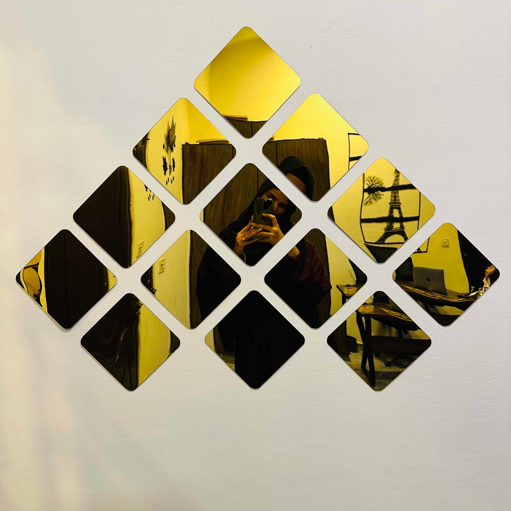 3D Crystals Acrylic Mirrors – Pyari Walls