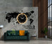 World Map Wall Clock: Large with Rope Light | PyariWalls.pk – Pyari Walls