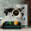 World Map Wall Clock: Large with Rope Light | PyariWalls.pk – Pyari Walls